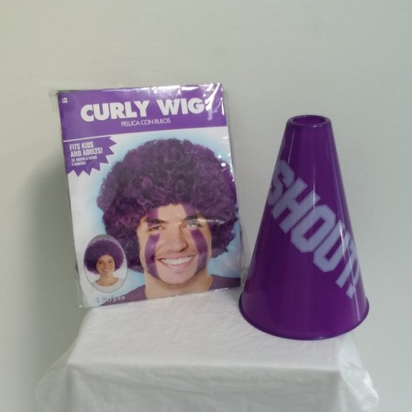Amscan | Accessories | Purple Cheerleader Halloween Costume Wig ...